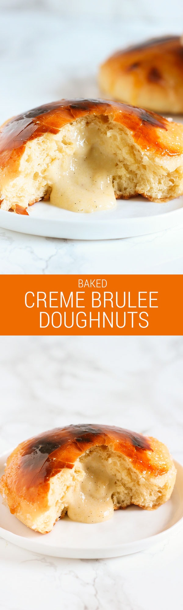 Baked Creme Brulee Doughnuts - Handle the Heat
